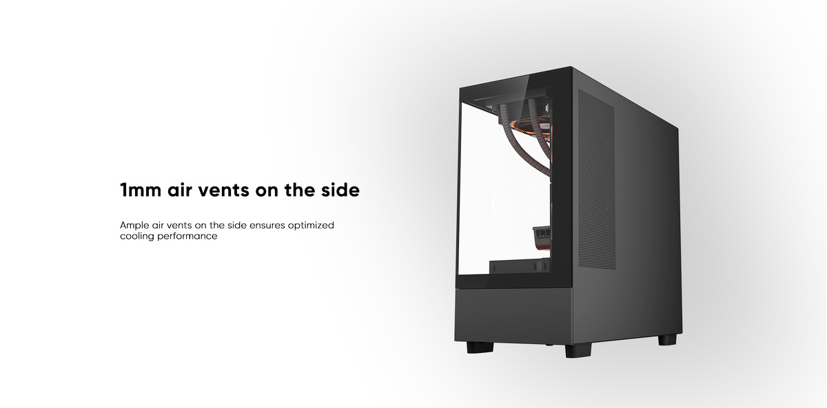 Carcasa Gaming 1STPLAYER MI5 Middle Tower ARGB ALB Tempered Glass M-ATX ...