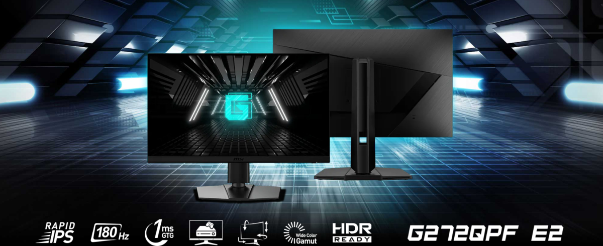 Monitor Gaming LED MSI G272QPF E2 IPS 27.0" WQHD 180 Hz HDR Display ...