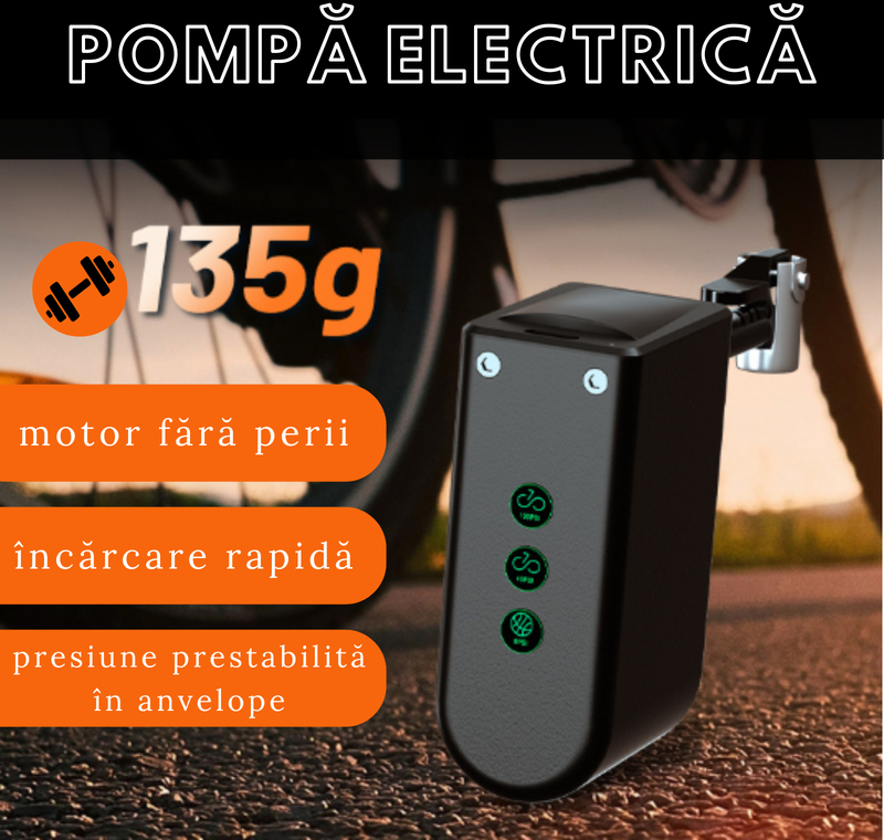 Mini pompa electrica portabila pentru anvelope Adsinio 3 nivele de putere