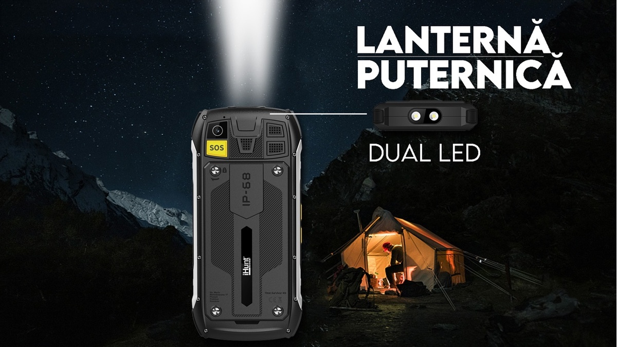 Telefon mobil iHunt Titan Survivor 4G 2.8 inch QVGA Dual SIM 48MB 4500 ...