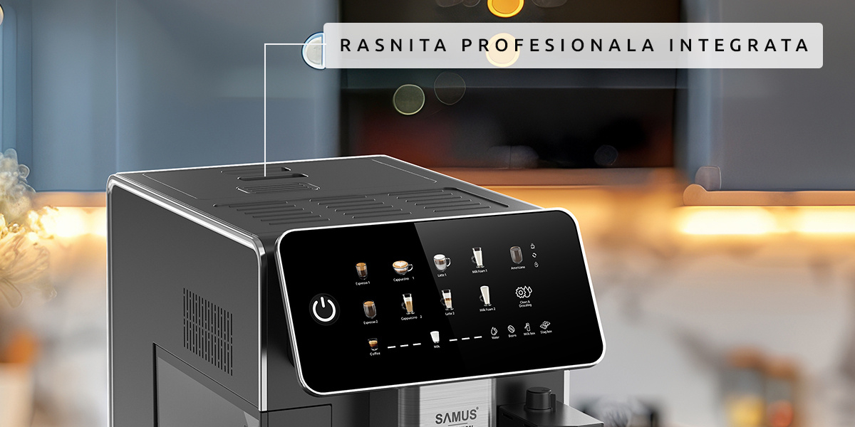 Espressor automat Samus Sensation 1350W 1.5L 15 bari 9 batururi automate