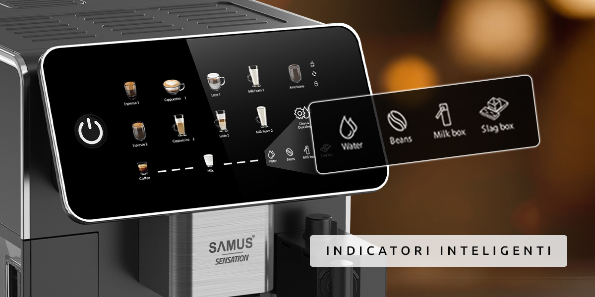 Espressor automat Samus Sensation 1350W 1.5L 15 bari 9 batururi automate