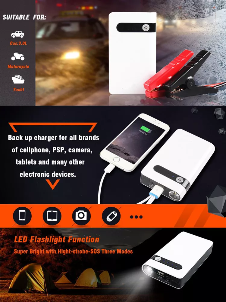Acumulator extern pornire auto / Jump Starter 12 V curent pornire 200 ...