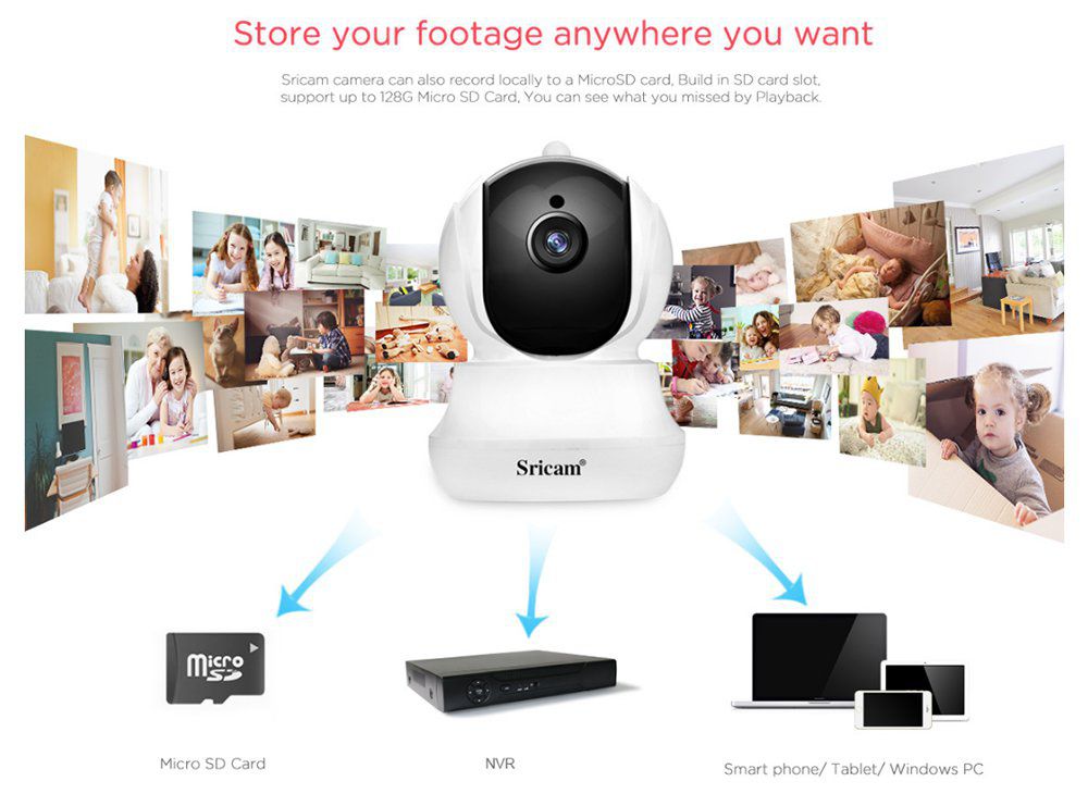 SRICAM SP020 MINI HD 720P PTZ | CAMERA IP WIRELESS sp020-1