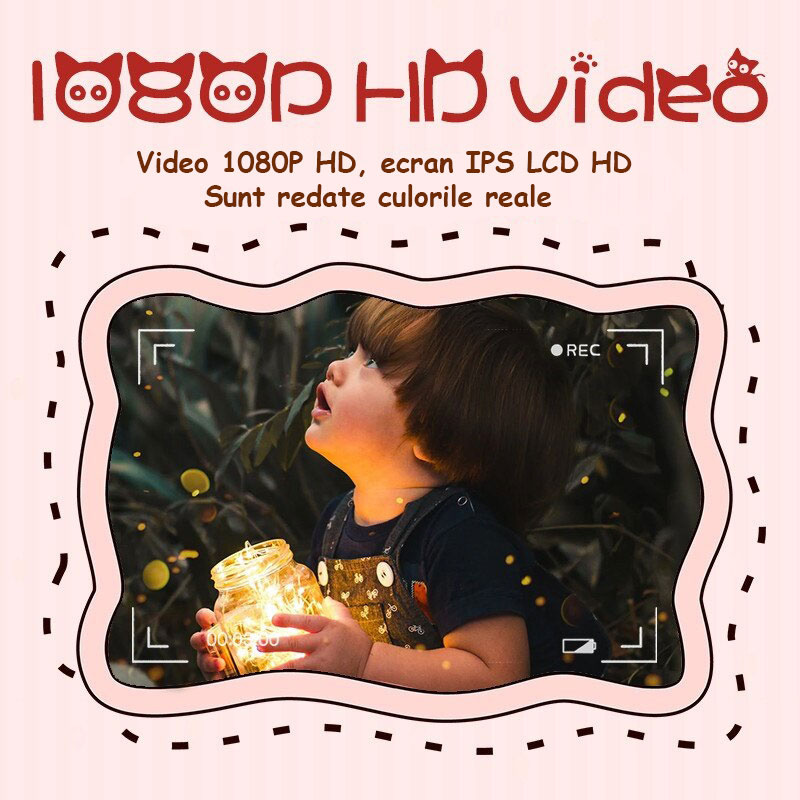 Mini Camera Foto/Video Roz pentru Copii Format JPG AVI Full HD la CEL.ro