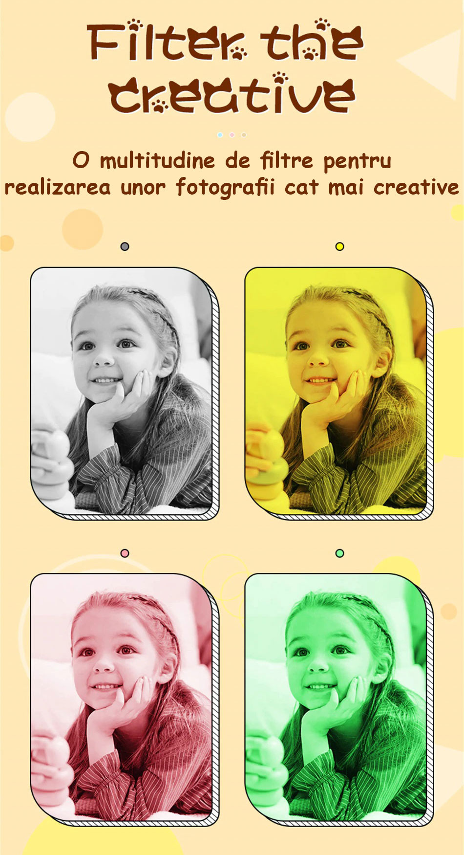 Mini Camera Foto/Video Roz pentru Copii Format JPG AVI Full HD la CEL.ro