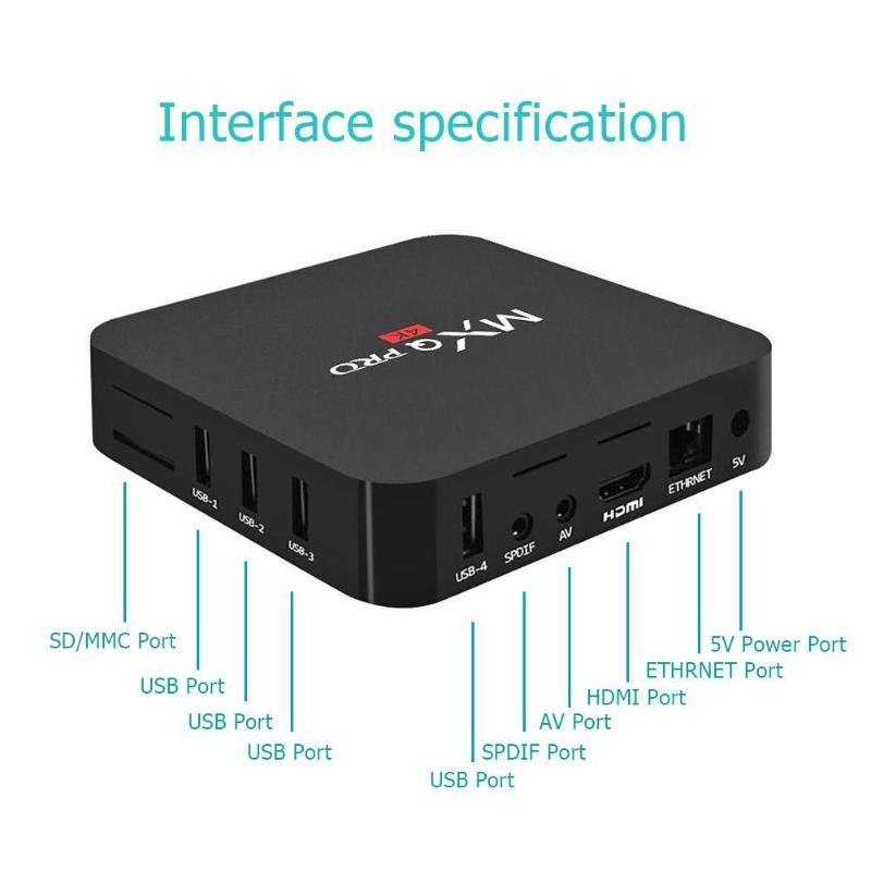 Mini PC Android 7.1 Media Player TV Box MXQ PRO UltraHD 4K Quad-Core la ...