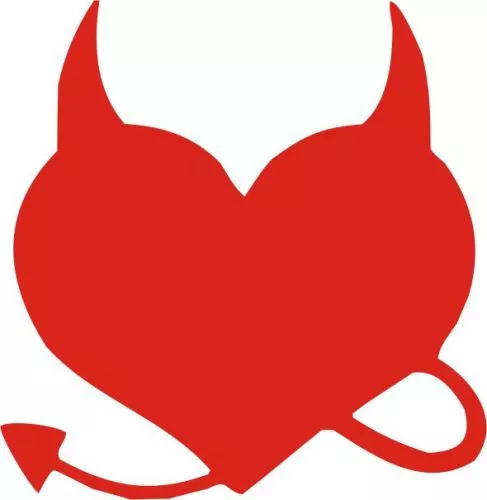 Sticker decorativ Inima Demon s-sd-0029 - cel.ro