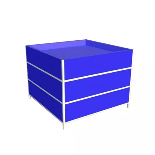 Taraba pentru fructe si legume albastra PVC tcpa