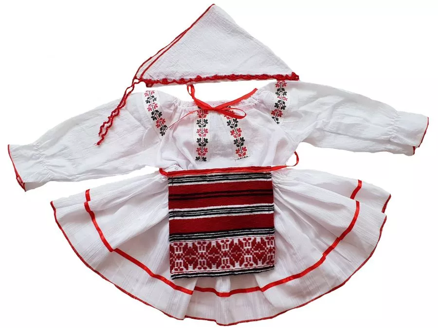 Costum de botez cu motive traditionale fetita Handmade MInis Boutique 3 ...