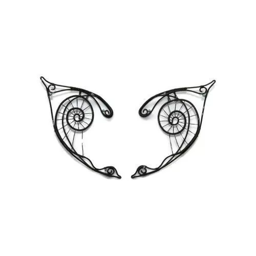 Elven Rose Design Dark Webs handmade black wire marime universala ...