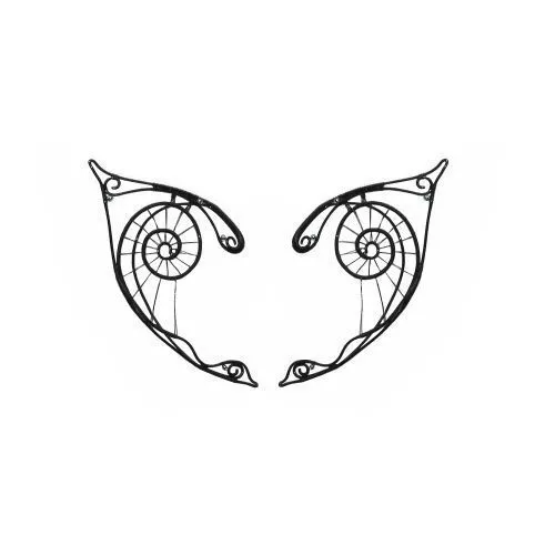 Elven Rose Design Dark Webs handmade black wire marime universala ...