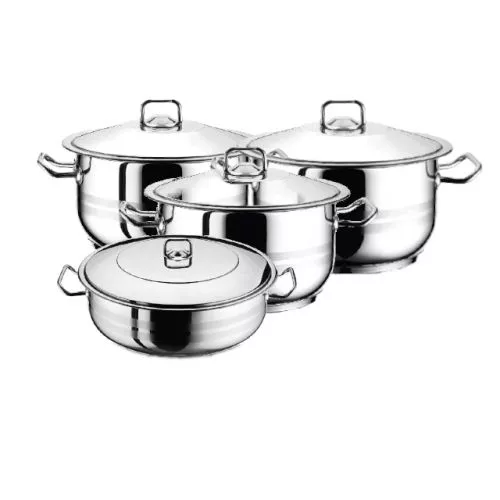 Set 3 oale cu capac 6 piese 3l 6l 10.5l HASCEVHER GASTRO +cratita 8.5 l ...