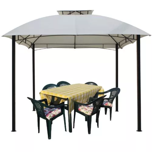 Set cort pavilion curte gradina CULINARO 3x3m cadru otel acoperis bej ...