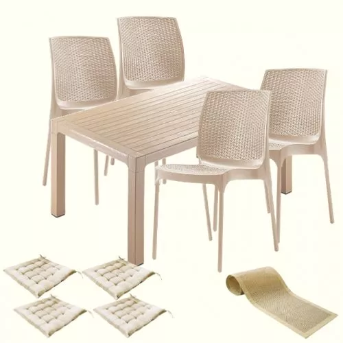 Set mobila gradina CULINARO KAHTLA masa 90x150x75cm 4 scaune ...