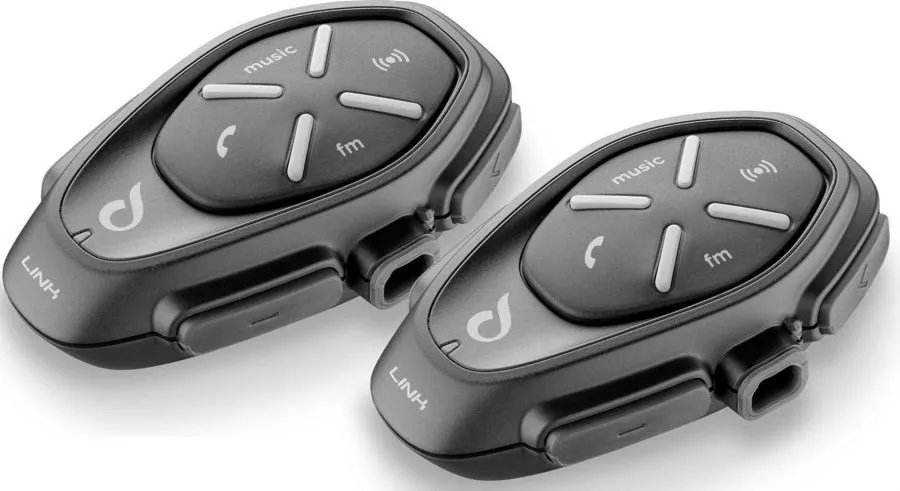 Sistem de comunicare moto Interphone Link Dual Pack FM Conferinta de ...