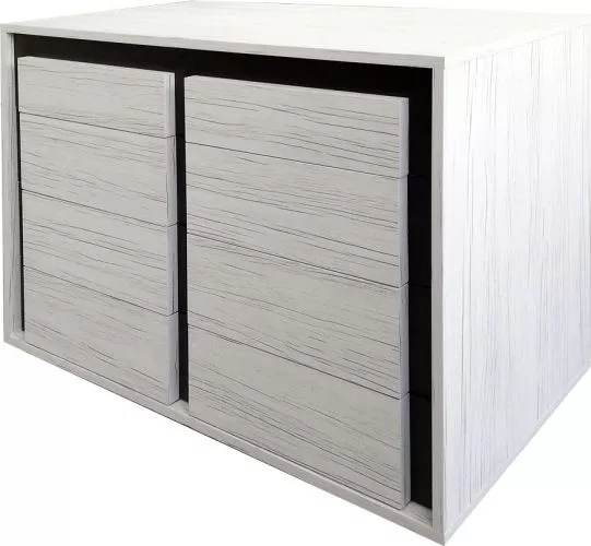 Comoda 4 sertare Santa Cruz whitewood/ wenge 105x40x75cm n14441do