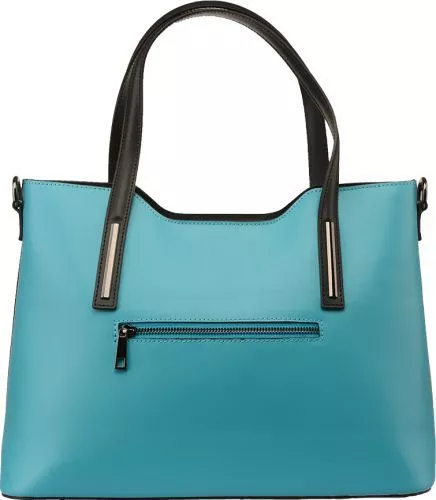 Poseta dama piele Toro Nero Design lover turquoise 5165-turcoaz - cel.ro