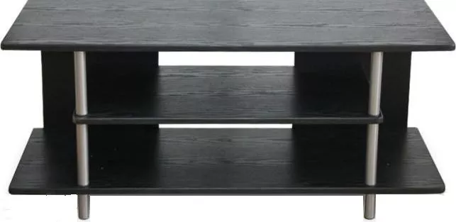 Comoda Tv modern mdf infoliat negru/argintiu 100x40x42cm Bortis bo-304 ...