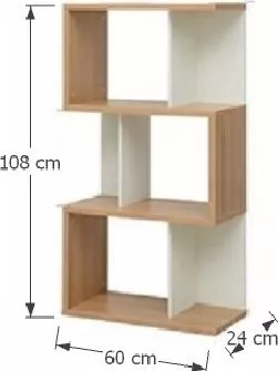 Etajera/Raft pin/alb 108x60x24 cm ideala pentru living/birou/hol ...