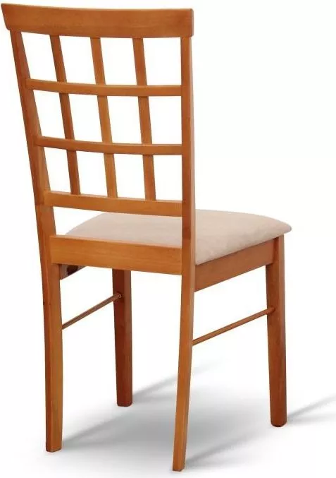 Scaun lemn cires pentru living/dining bucatarie stofa bej Bortis Impex ...