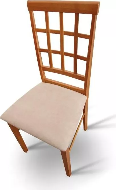 Scaun lemn cires pentru living/dining bucatarie stofa bej Bortis Impex ...