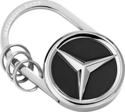 Breloc chei premium Melbourne din otel inoxidabil argintiu cu negru ...