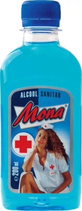 SET 12 BUCATI Alcool sanitar Mona 200 ml MED00009 - cel.ro