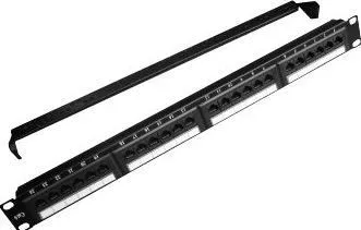 GEMBIRD NPP-C524CM-001 Gembird 19 patch panel 24 port 1U cat.5e with rear cable - cel.ro
