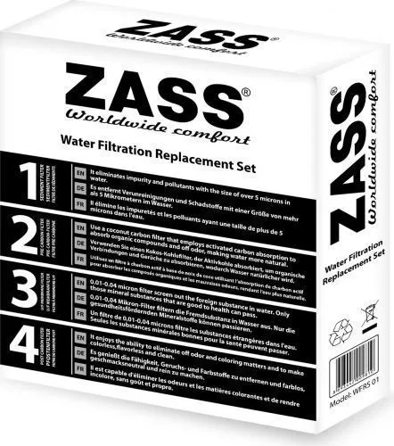 Set filtre apa Zass 4 filtre pentru modelul de dozator ZWD 05 WF ZWD 06 ...