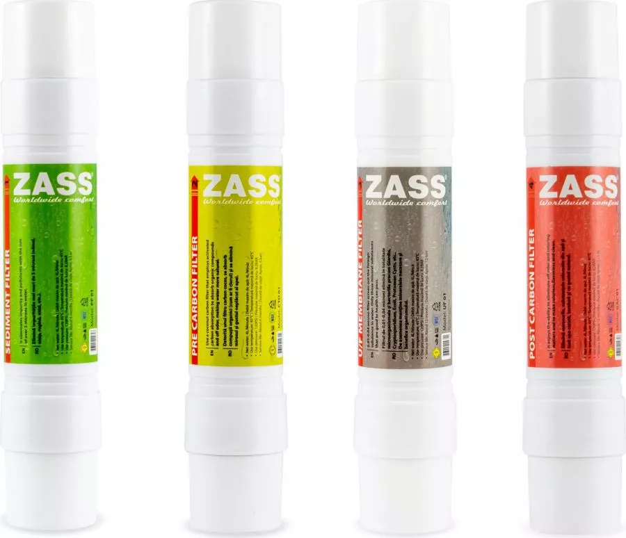 Set filtre apa Zass 4 filtre pentru modelul de dozator ZWD 05 WF ZWD 06 ...