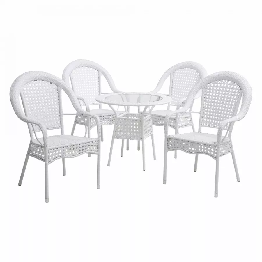 Set de gradina 1+4 alb KOVEN 0yo_10726 - cel.ro