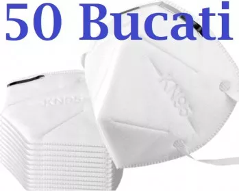 Masca respiratoare antivirus KN95 FFP2 4 straturi FFP2 set 50 Bucati sigilate - cel.ro