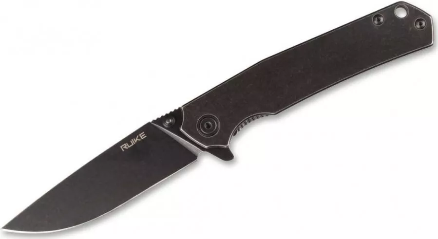 Briceag Flipper Ruike P108-SB cu maner metalic lama otel inoxidabil ...