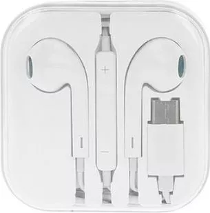 Casti Bass Booster mufa type-C -USB C cu microfon si control volum alb ...