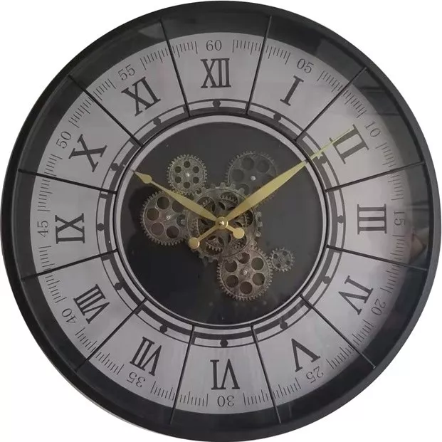 Ceas de perete cu geam de protectie negru 247003 - cel.ro