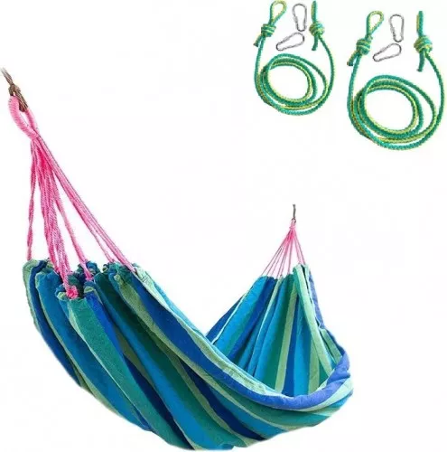 Hamac Colorat de Gradina sau Curte 220x160 cm Cu Kit accesorii montare ...