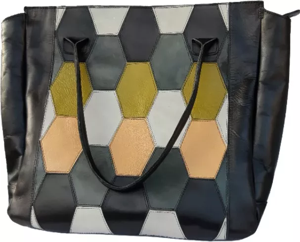 Geanta de mana din piele naturala colorata 31x30x13.5 20200113 - cel.ro