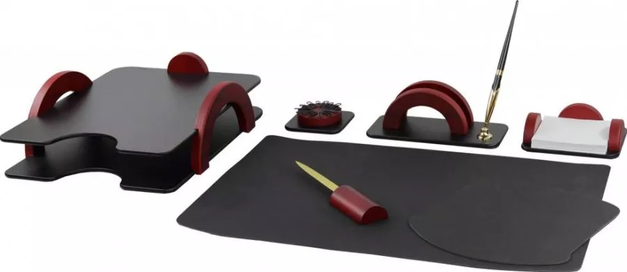 Set de birou lux din lemn BESTAR 7 piese KODY307071506 - cel.ro