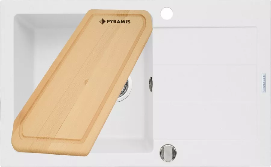 Set chiuveta si tocator din lemn Pyramis SPARTA PLUS 780x480mm ...