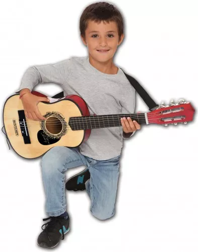 Chitara 75 cm Clasica din Lemn cu 6 corzi metalice Bontempi 217530 - cel.ro