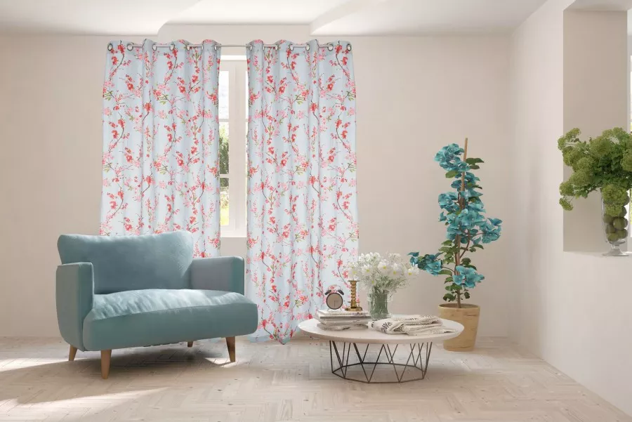 Set 2 draperii Heinner Home 140x270 cm model Cherry Flower WIS - 1353 ...