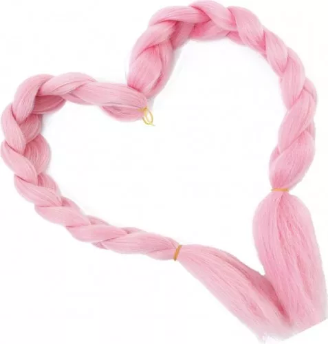 Extensie colorata pentru impletituri Roz par sintetic 62cm 16z_A15