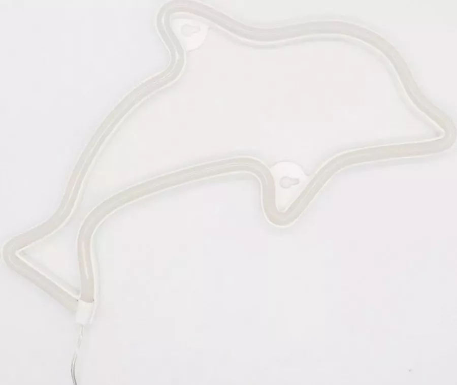 Semn luminos DELFIN LED tip neon cu prindere perete | sln_per_delfin