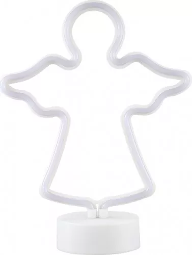 Semn luminos INGER LED tip neon cu baterii si stativ | sln_sup_inger_galben