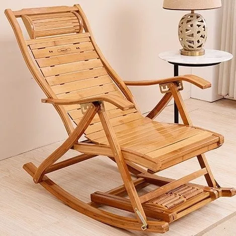 Balansoar Sezlong Terasa Cadru Lemn Rezistent Bambus Interior-Exterior ...