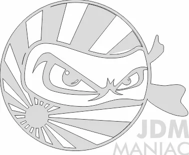 Sticker auto cu JDM MANIAC tuning 20cm alb VOL331 - cel.ro
