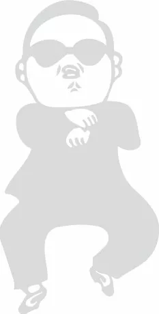 Sticker auto cu oppa gangnam style tuning JDM 20cm alb VOL453