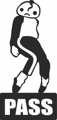 Sticker auto tuning JDM pass 20cm negru VOL630 - cel.ro