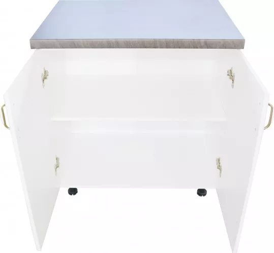 Corp inferior cu 2 usi 80 cm Zebra Alba/MDF Alb Mat cu blat Beton 80 x ...